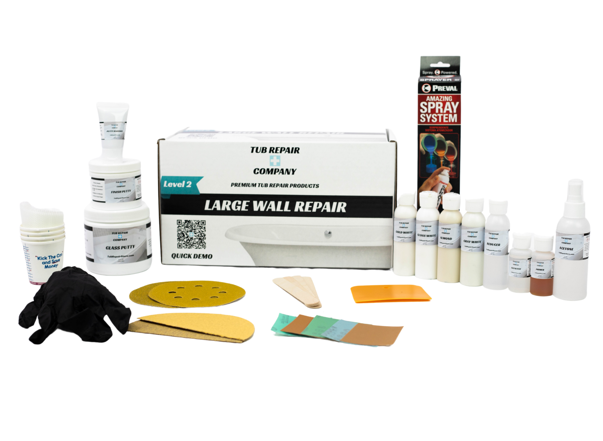 Large Wall Damage Tub Repair Kit - Tub Repair Store – Tub Repair Company